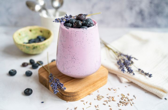 Blueberry Lavender Chia Pudding
